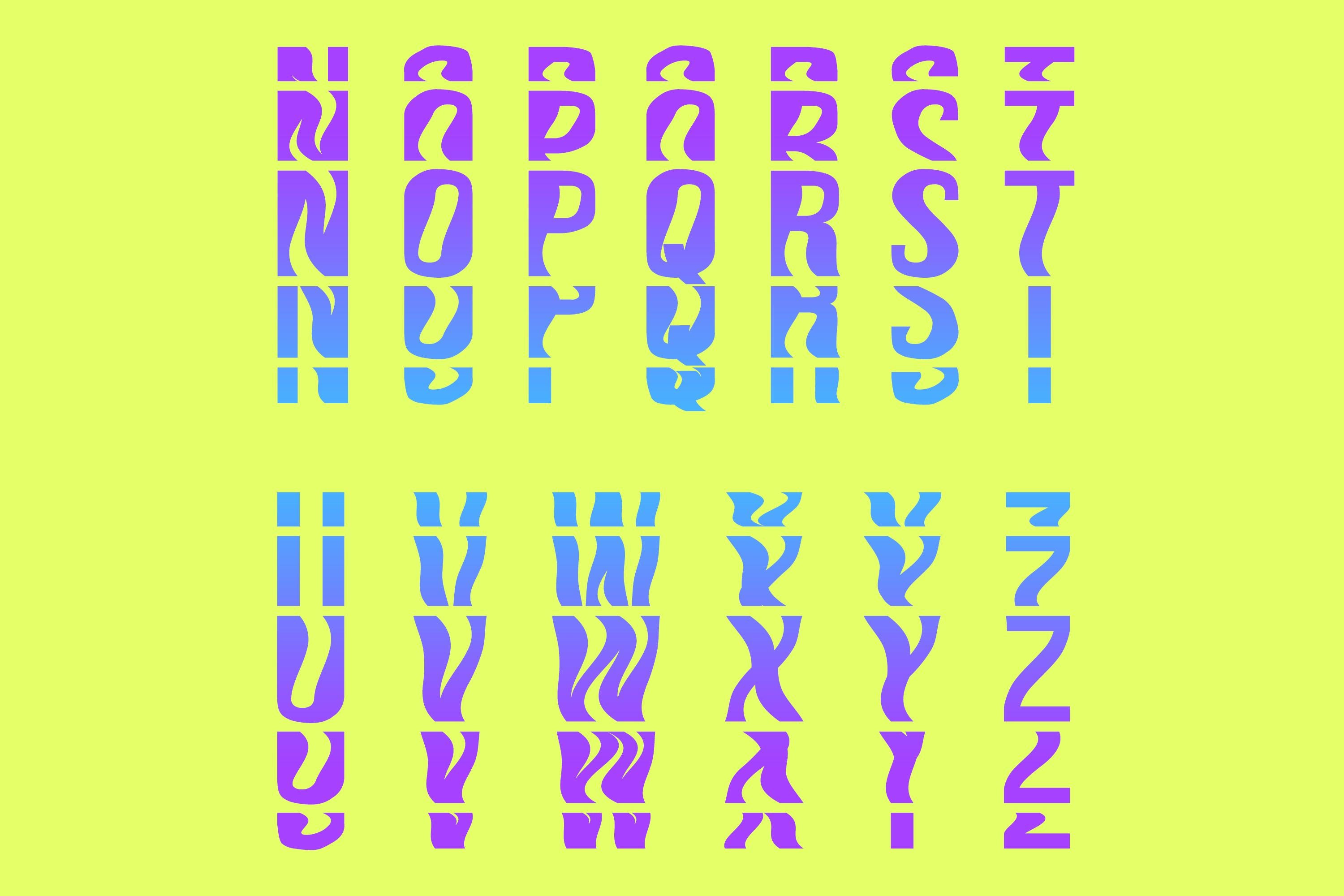 Whammy Stacked Font | Layered Font, Warped Font, Exaggerated Font ...
