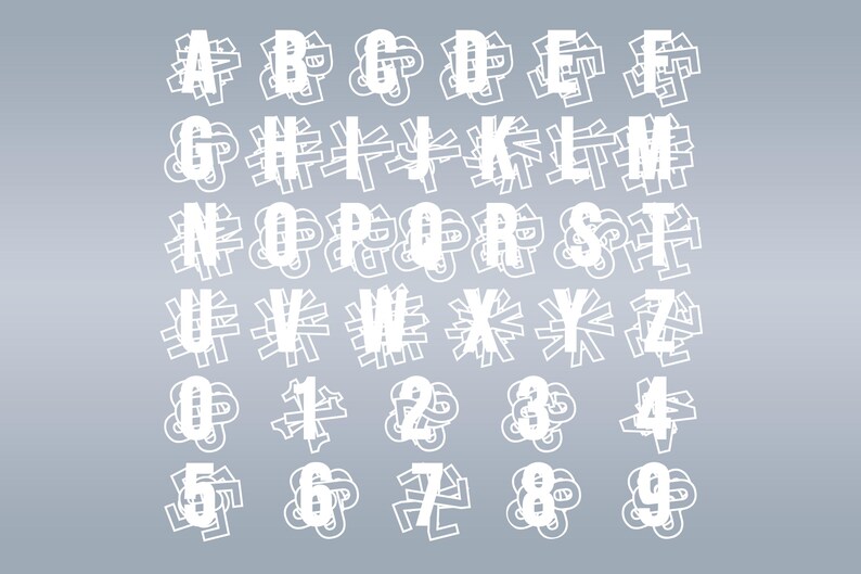 Heaps Stacked Font | Layered Font, Deck Font, Heap Font, Pile Font ...