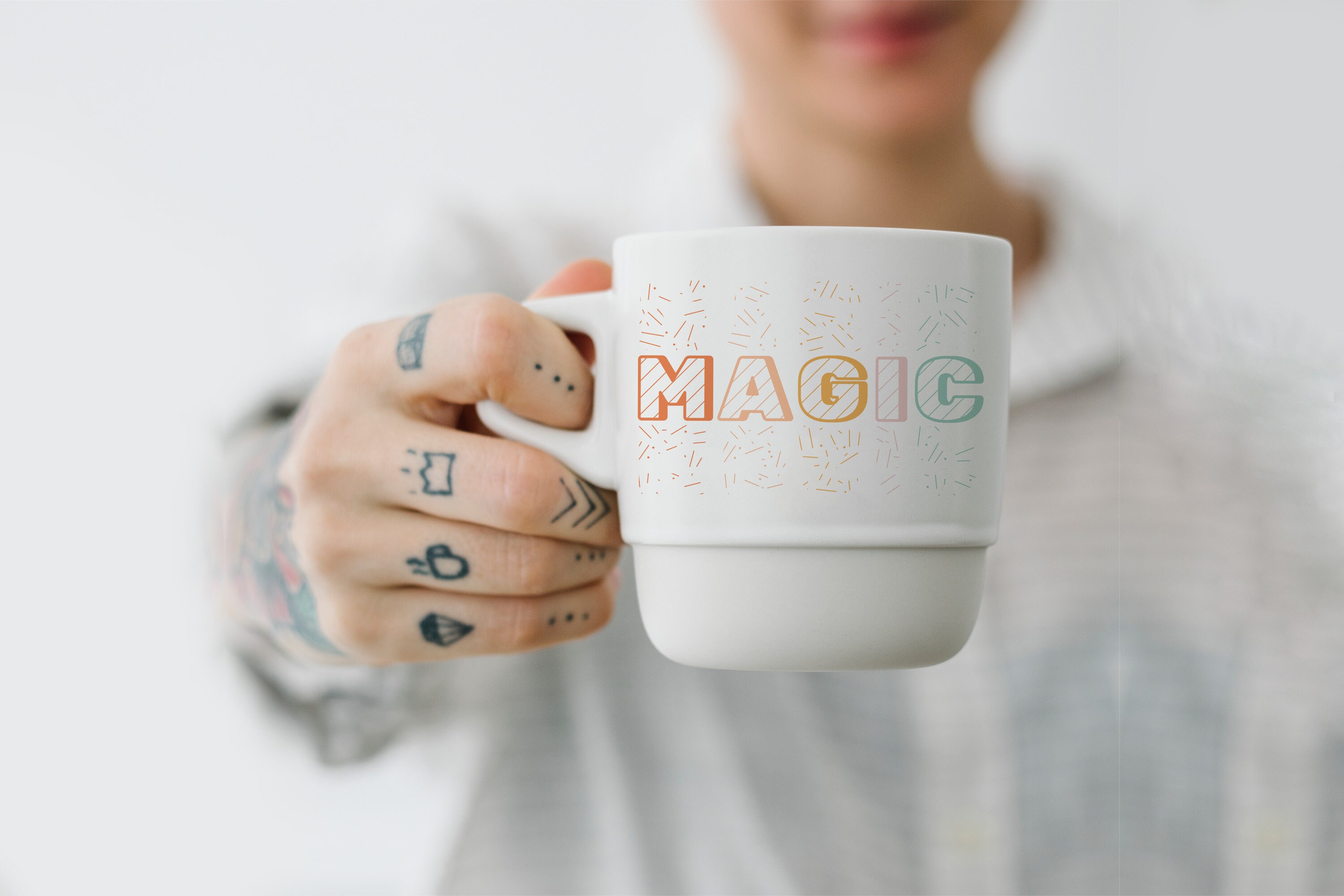 Patterned Stacked Font Bundle Stacked Font, Layered Font, Patterned ...