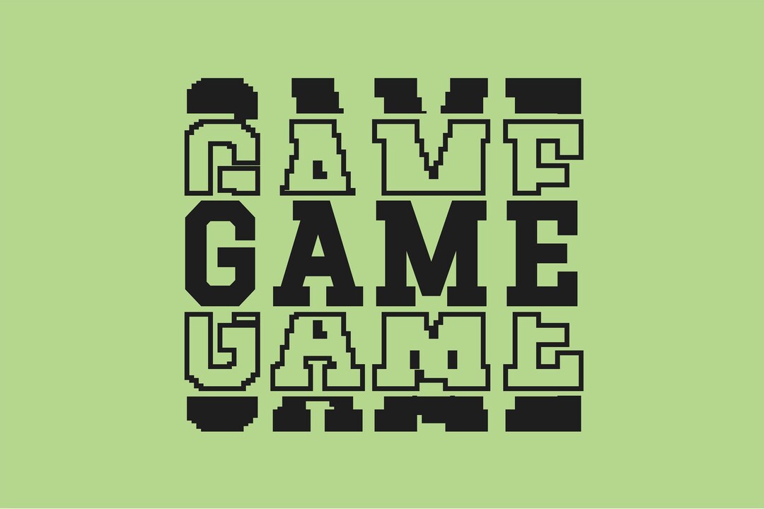 Game Stacked Font | Layered Font, Kids Font, Video Game Font, Playful ...