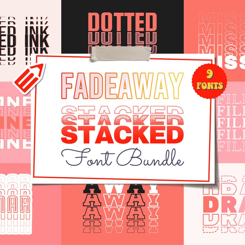 Stacked Font - Etsy