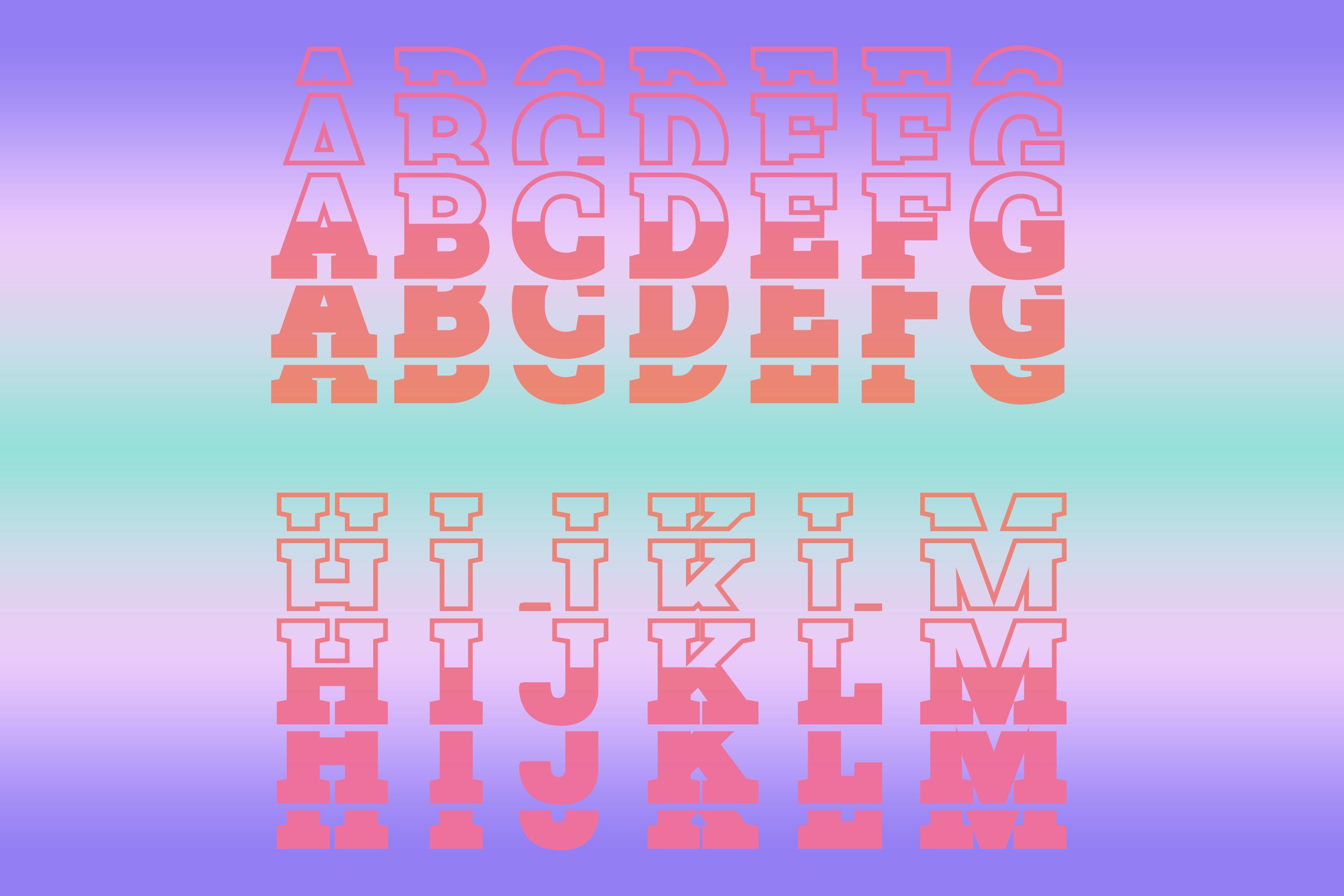 Halfway Stacked Font | Layered Font, Sporty Font, Athletic Font ...