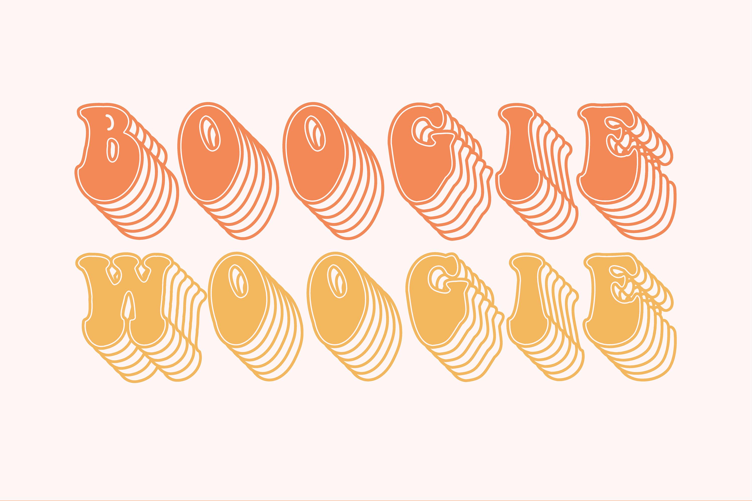 Boogie Woogie Stacked Font | Layered Font, Groovy Font, Funky Font ...