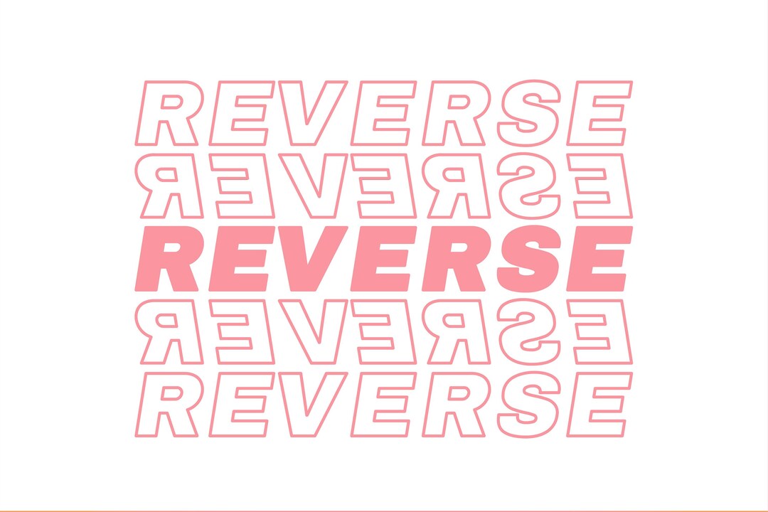 Reverse Stacked Font Layered Font, Warped Font, Flip Font, Backwards ...