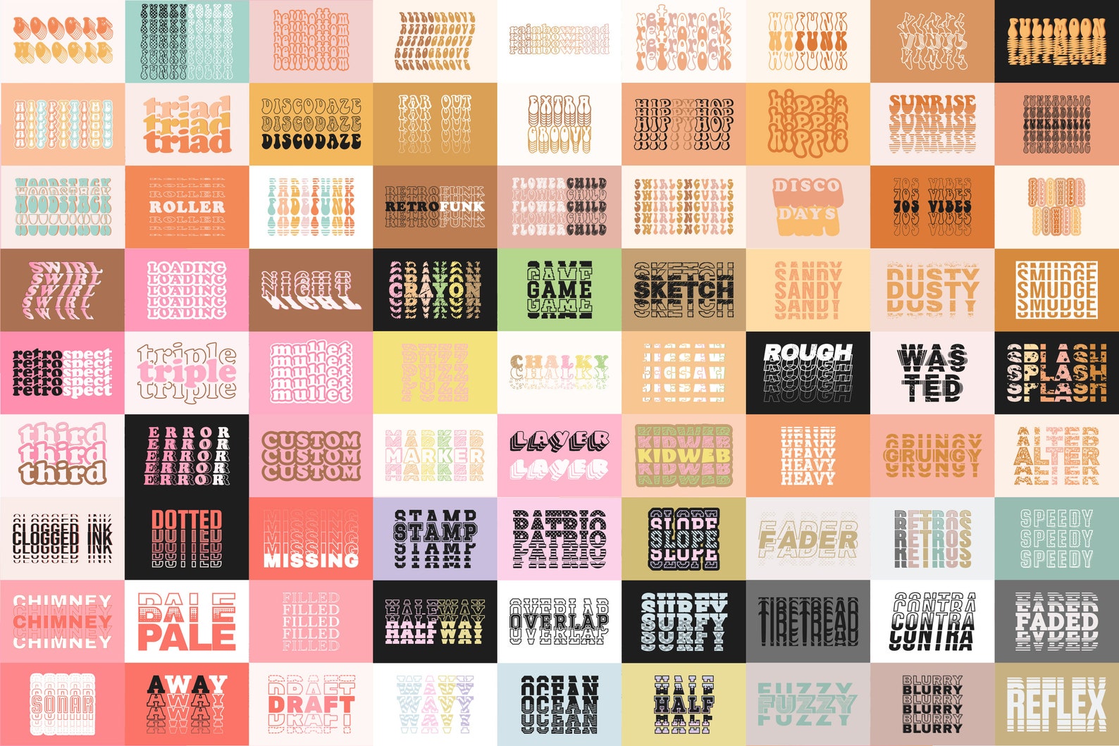 The Ultimate Stacked Font Bundle - 117 Stacked Text Effect Fonts ...