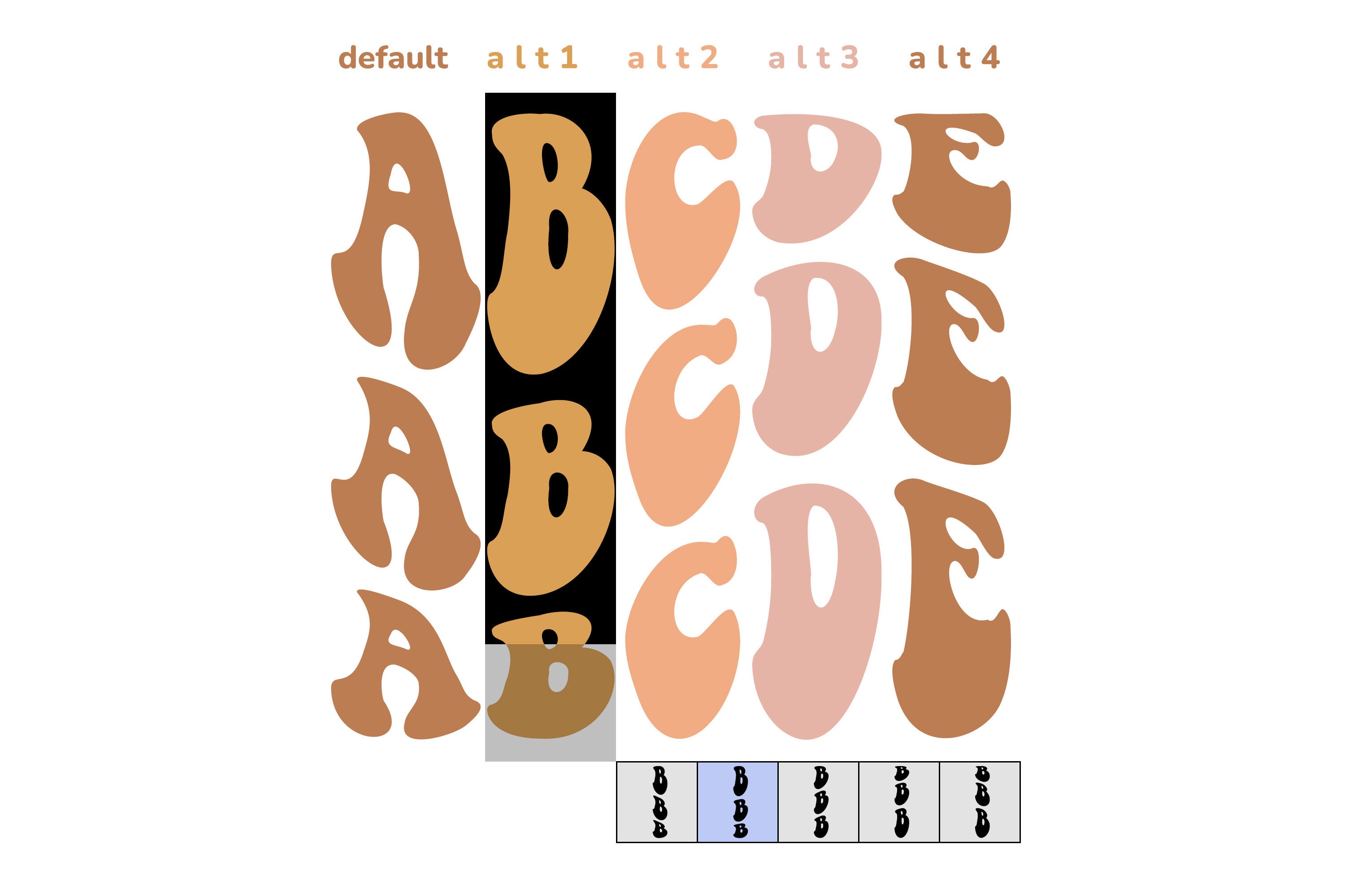 Retrio an Adjustable Wavy Stacked Font Vintage Wavy Font, Retro Wavy ...