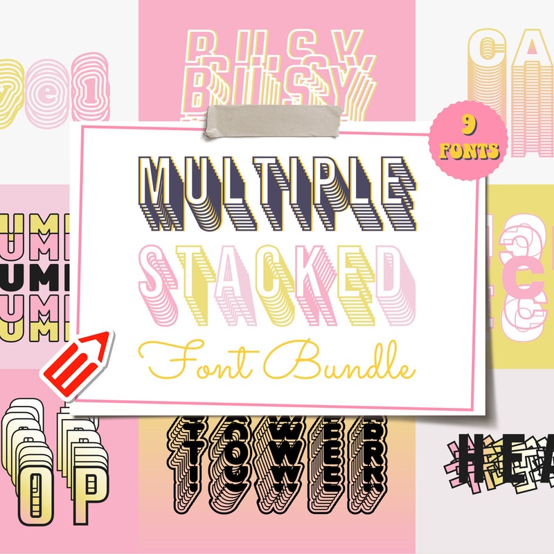 Layered Fonts Svg - Etsy