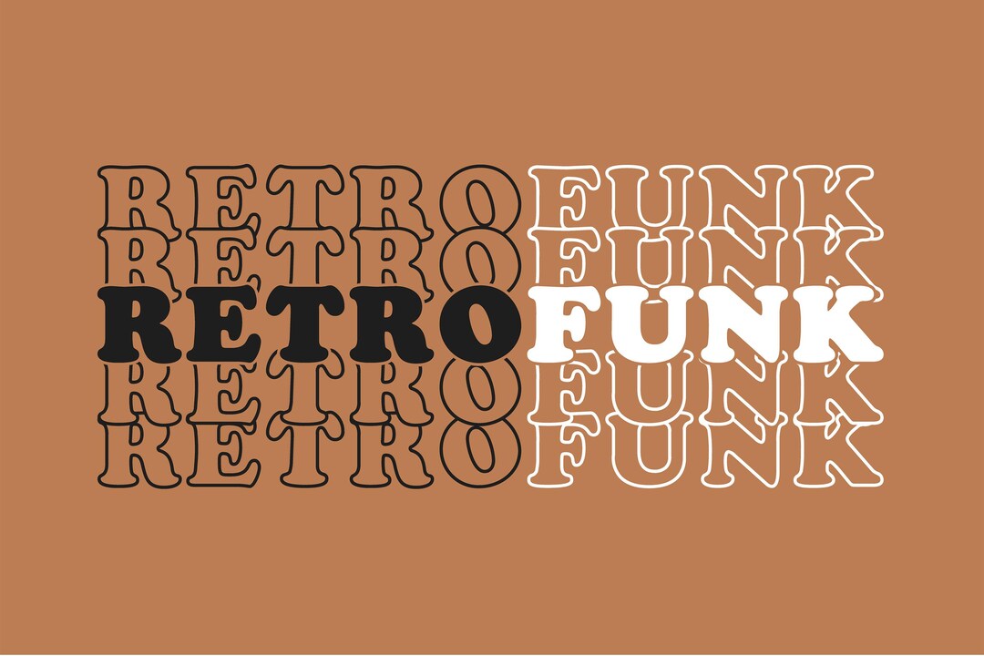 Retro Funk Stacked Font | Layered Font, Groovy Font, 70s Font, Funky ...