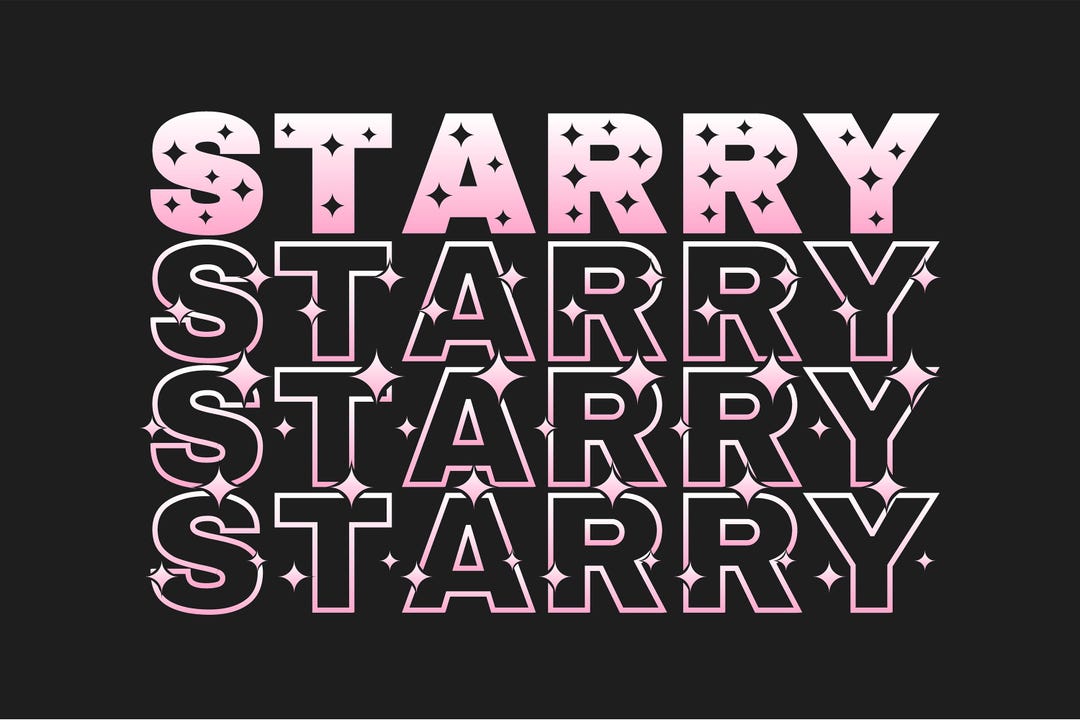 Starry Stacked Font | Decorative Font, Elegant Font, Stylish Font ...
