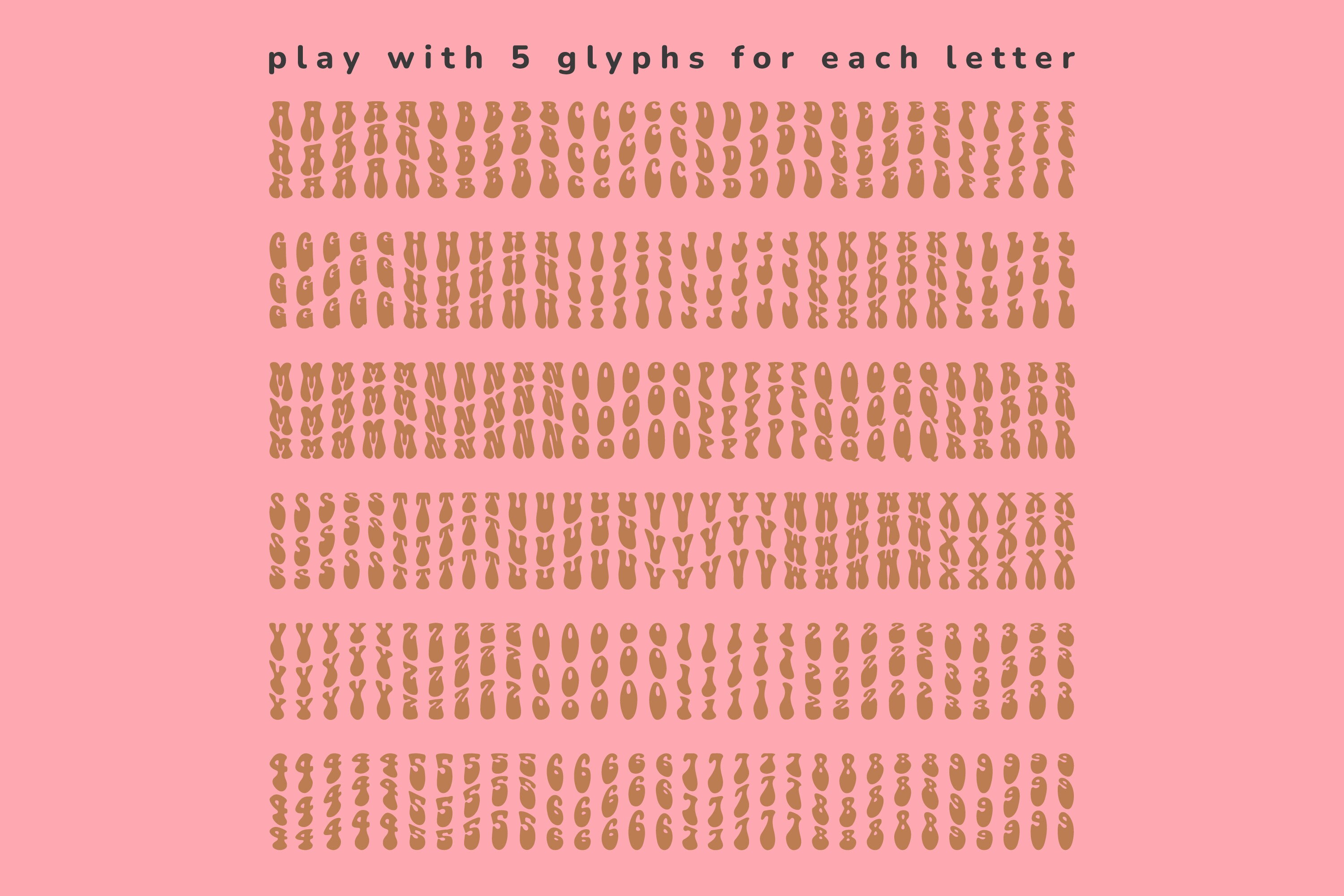 Groovio - an Adjustable Wavy Stacked Font | 70s Font, Wavy Font, Retro ...