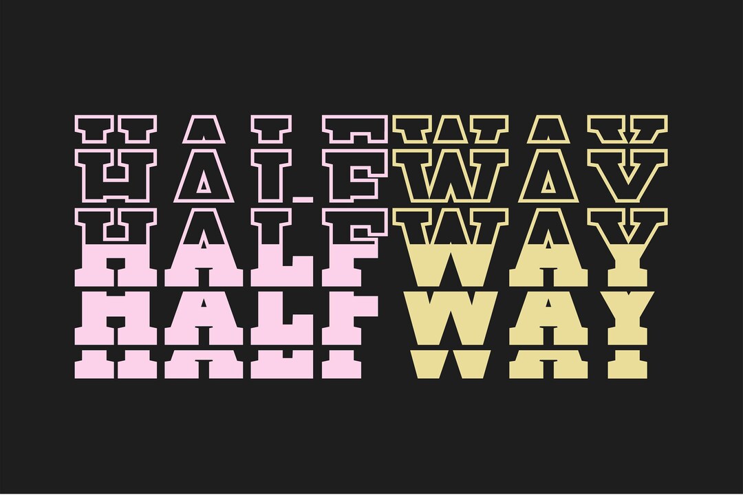 Halfway Stacked Font | Layered Font, Sporty Font, Athletic Font ...