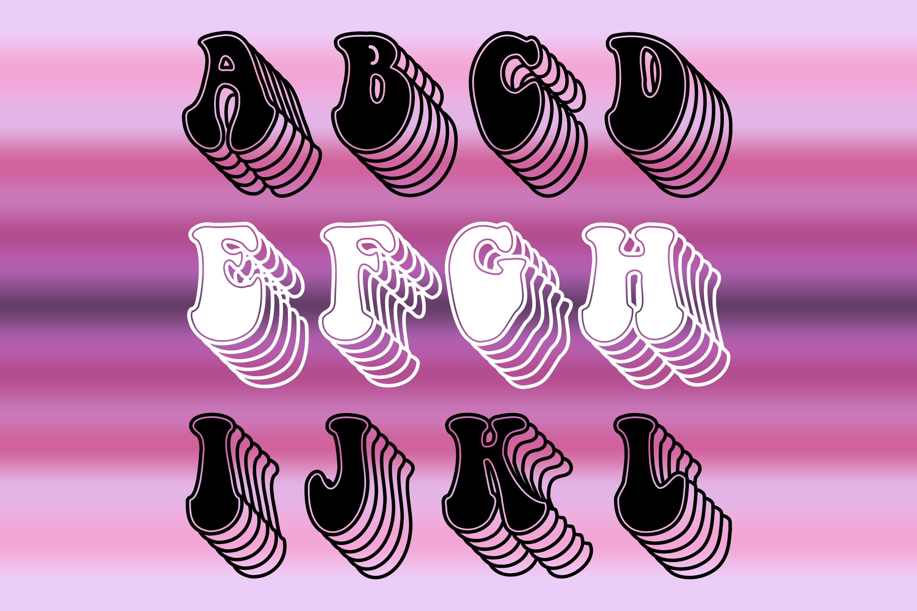 Boogie Woogie Stacked Font | Layered Font, Groovy Font, Funky Font ...
