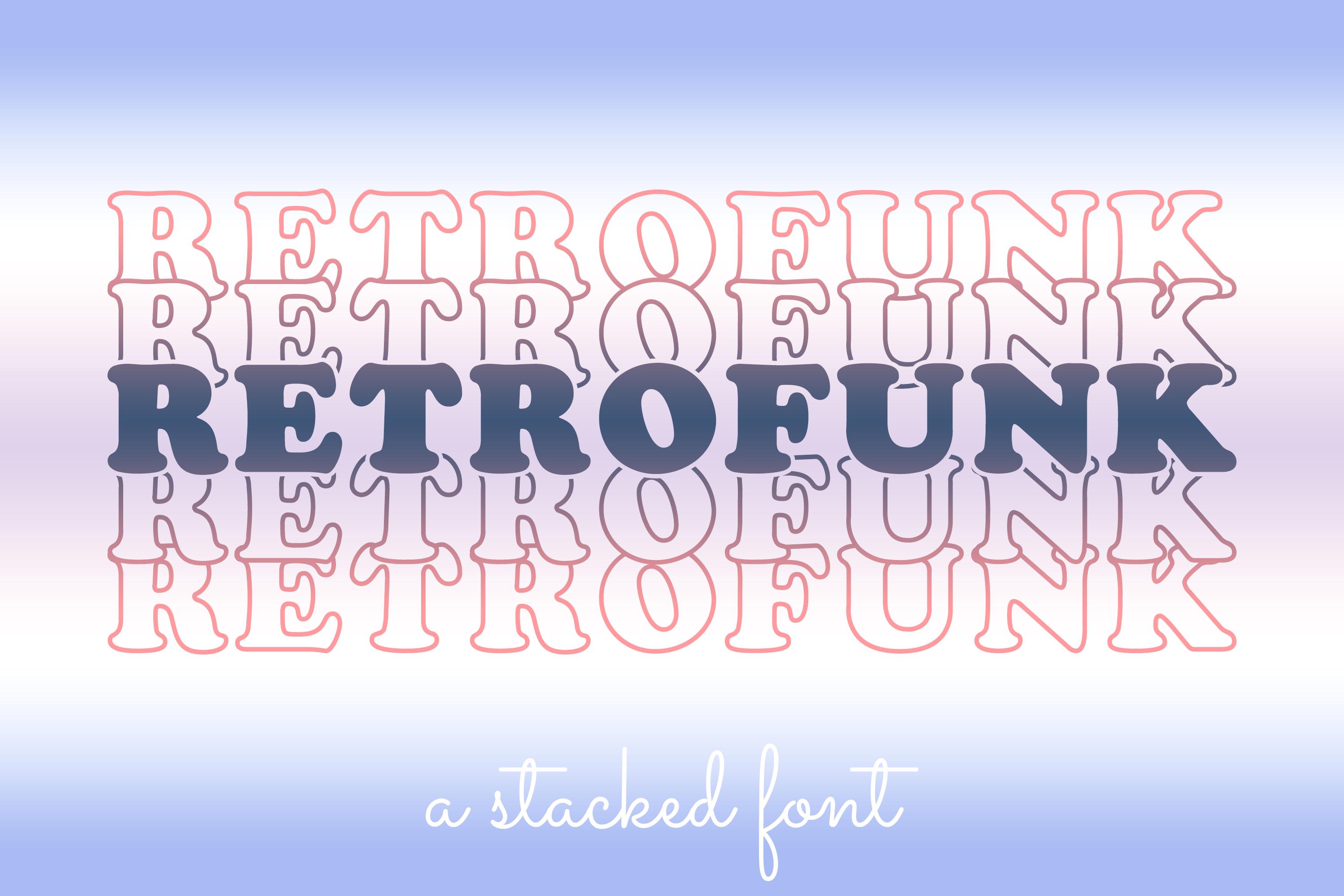 Retro Funk Stacked Font | Layered Font, Groovy Font, 70s Font, Funky ...