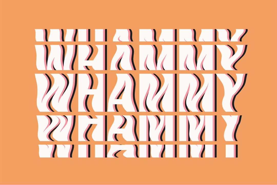 Whammy Stacked Font | Layered Font, Warped Font, Exaggerated Font ...