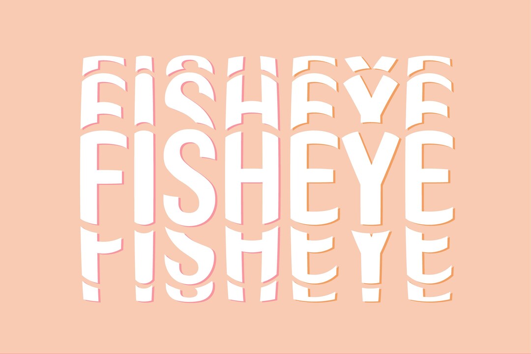 Fisheye Stacked Font | Layered Font, Warped Font, Distorted Font ...