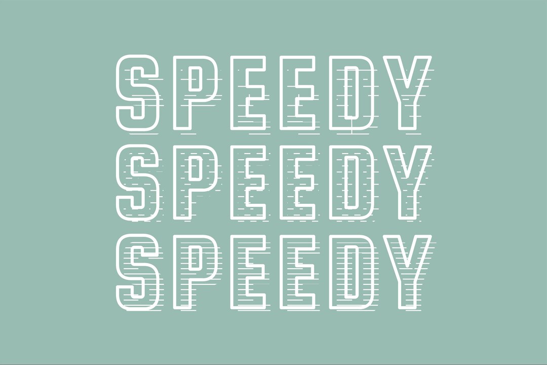 Speedy Stacked Font | Layered Font, Racing Font, Rapid Font ...