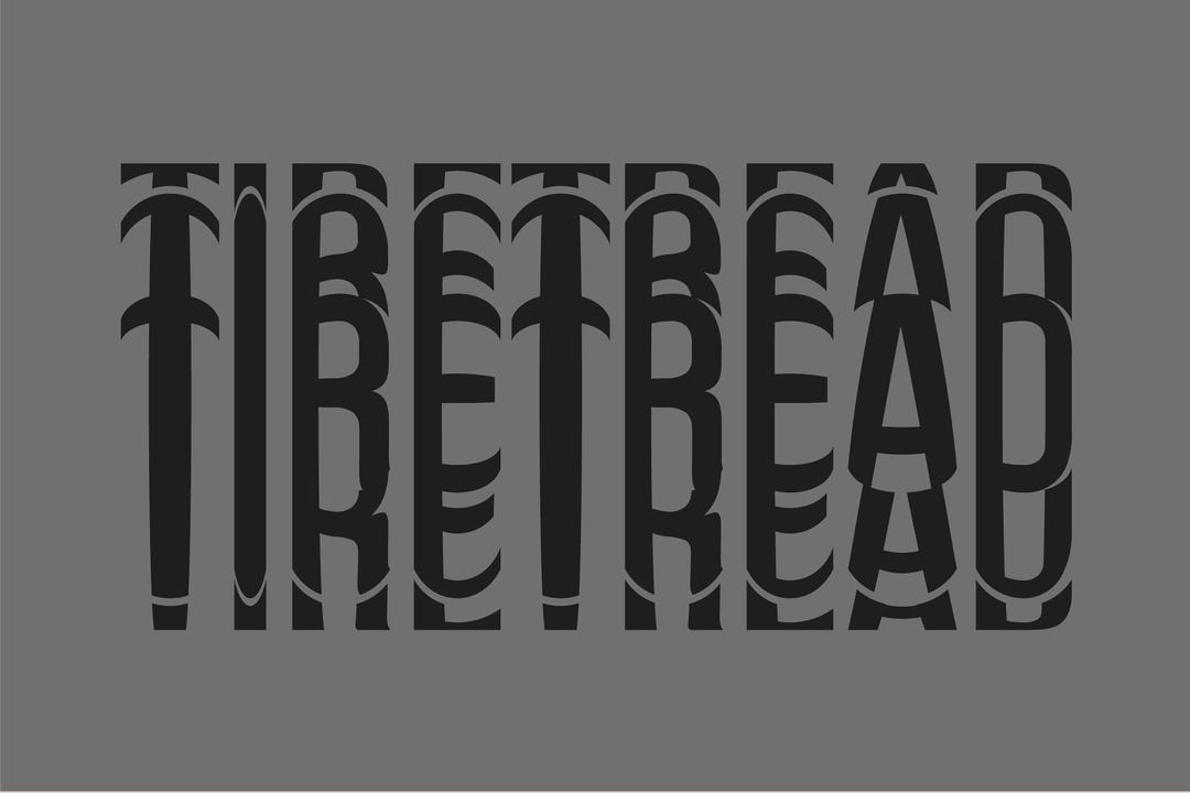 Tire Tread Stacked Font | Layered Font, Racing Font, Off-road Font ...