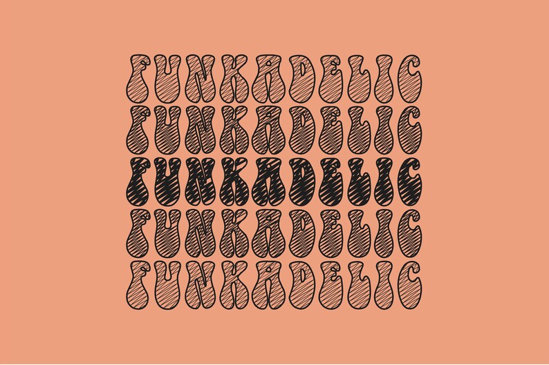 Funkadelic Stacked Font | Layered Font, Groovy Font, Funky Font, 70s ...