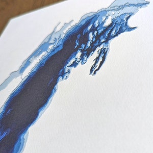 Lake Michigan Bathymetric Depth Map Art Print - Etsy