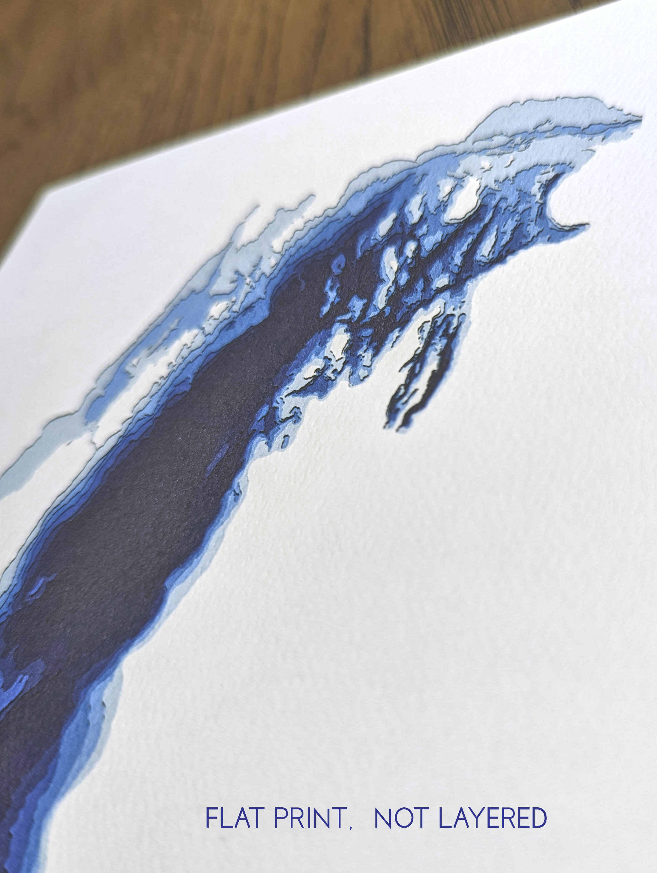 Lake Michigan Bathymetric Depth Map Art Print - Etsy