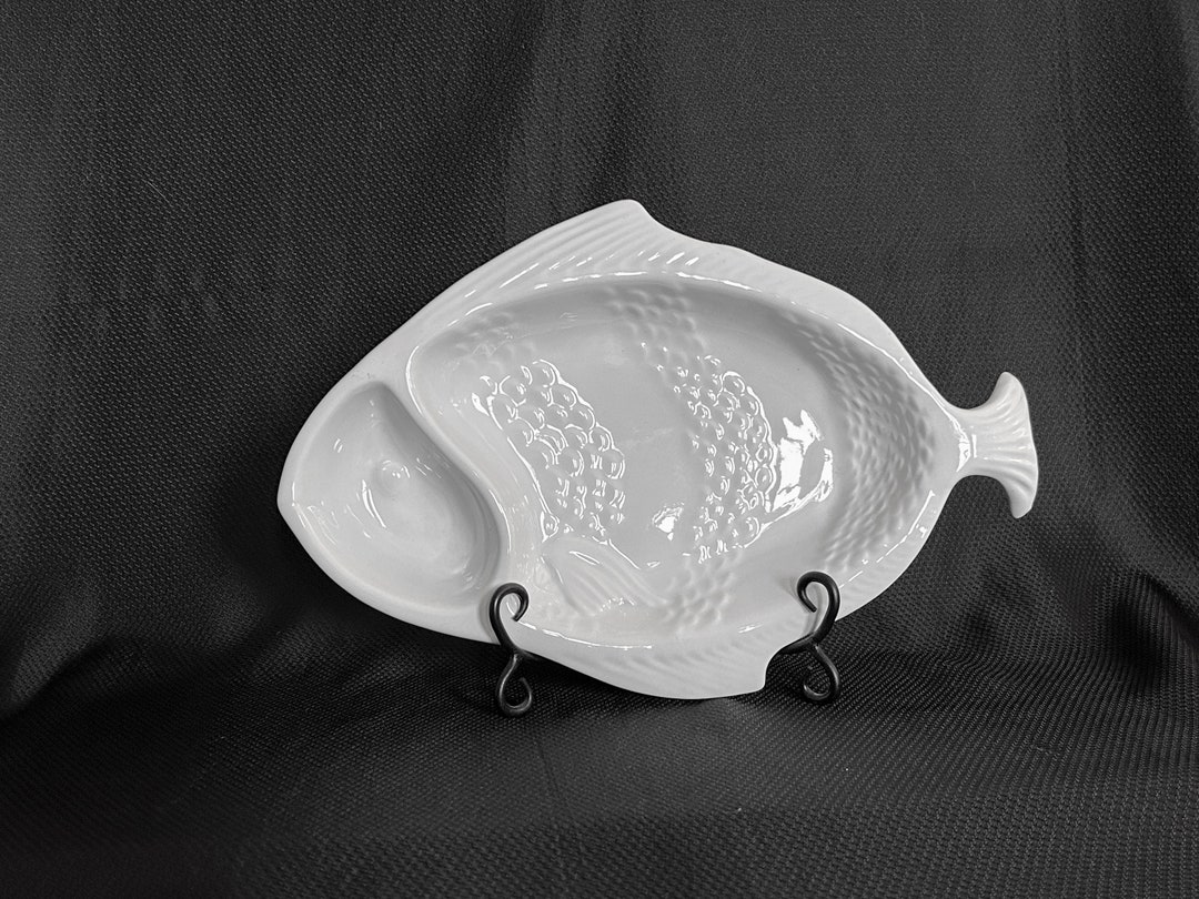 Fish Shape Serving Plate California Pottery 950 - Etsy