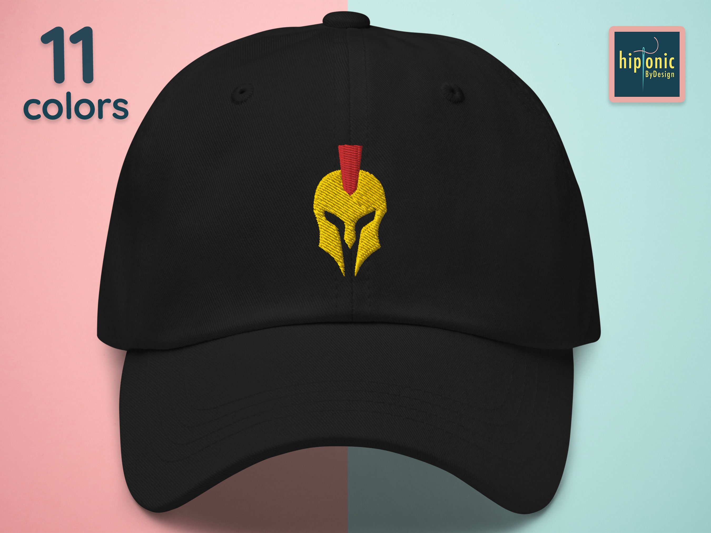 Spartan Helmet Embroidered Dad Hat, Ancient Helmet Embroidered Cap ...