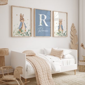 Set of 3 Peter Rabbit Nursery Print, Beatrix Potter Prints, Bedroom ...