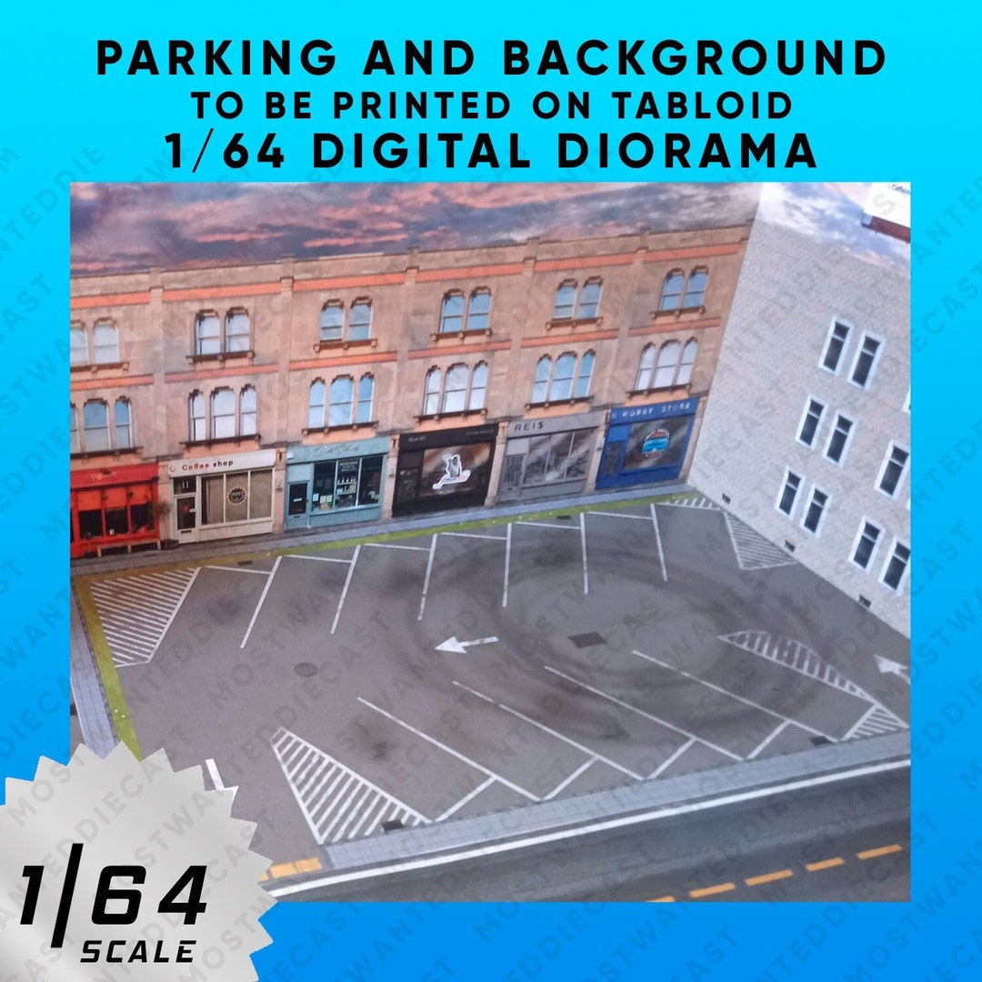 Diorama 1/64 Stores With Parking Digital Files - Etsy