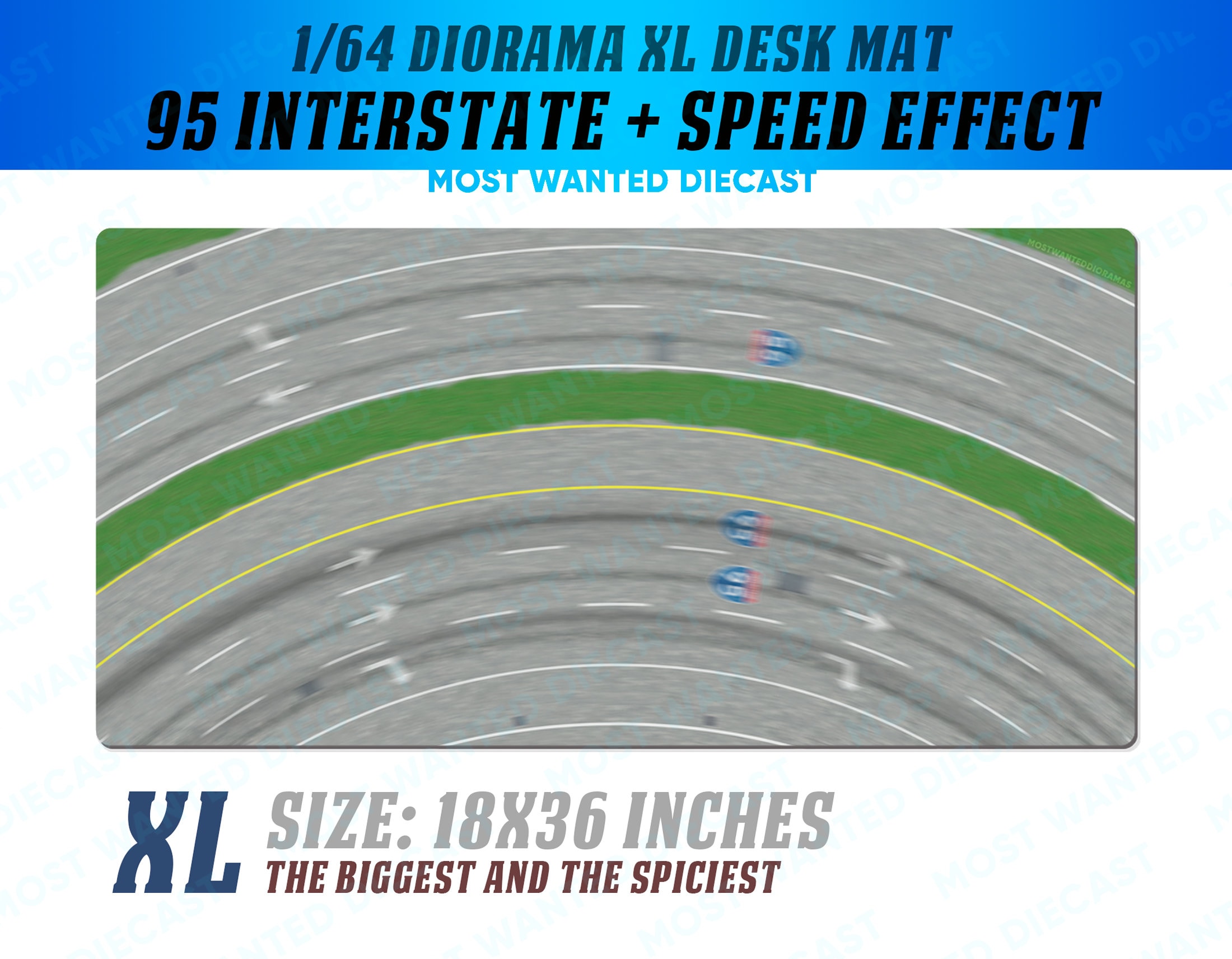Highway Speed Road 1/64 Desk Mat Diorama - Etsy