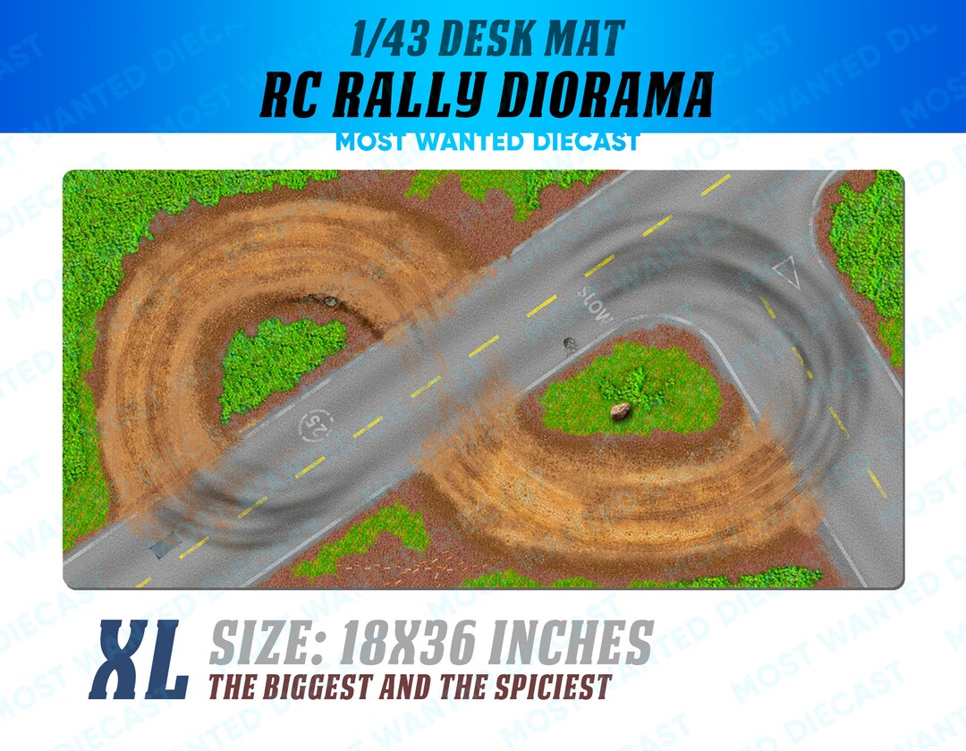 1/43 RC Rally Track Desk Mat Diorama - Etsy