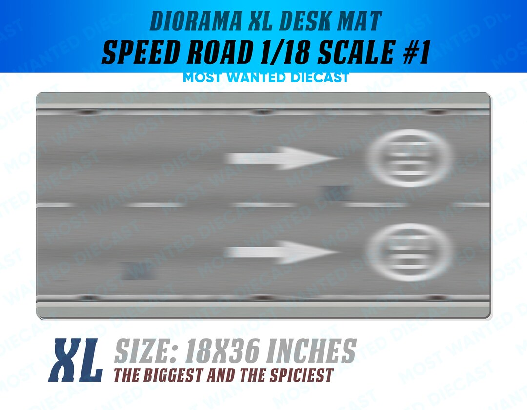 1/18 Diecast Desk Mat Speed Effect - Etsy