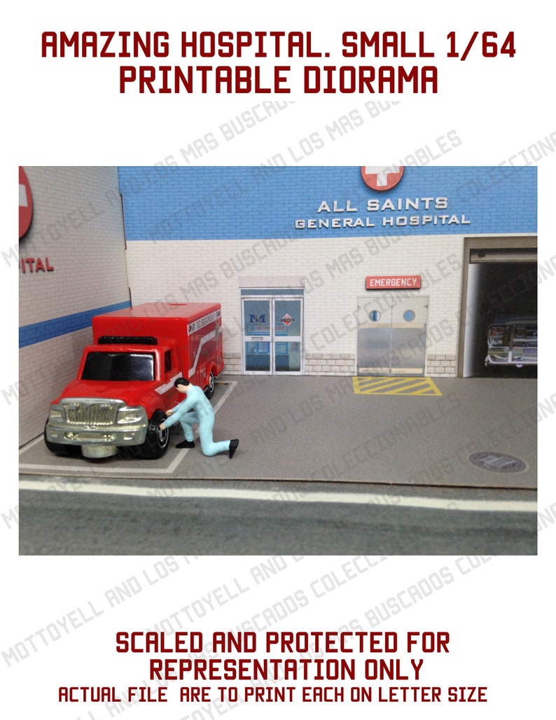 Amazing Hospital. Small 1/64 Printable Diorama - Etsy