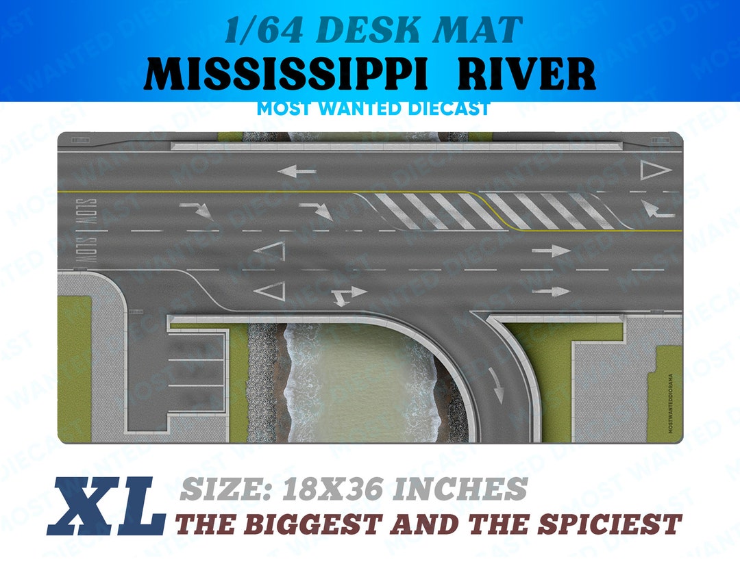 Mississippi River Desk Mat Diorama - Etsy