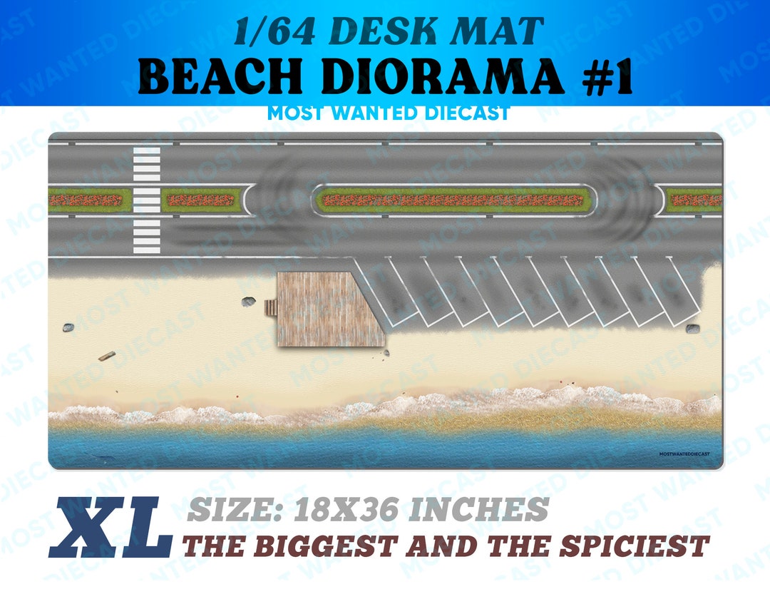 Beach Desk Mat Diorama 1/64 #1 - Etsy