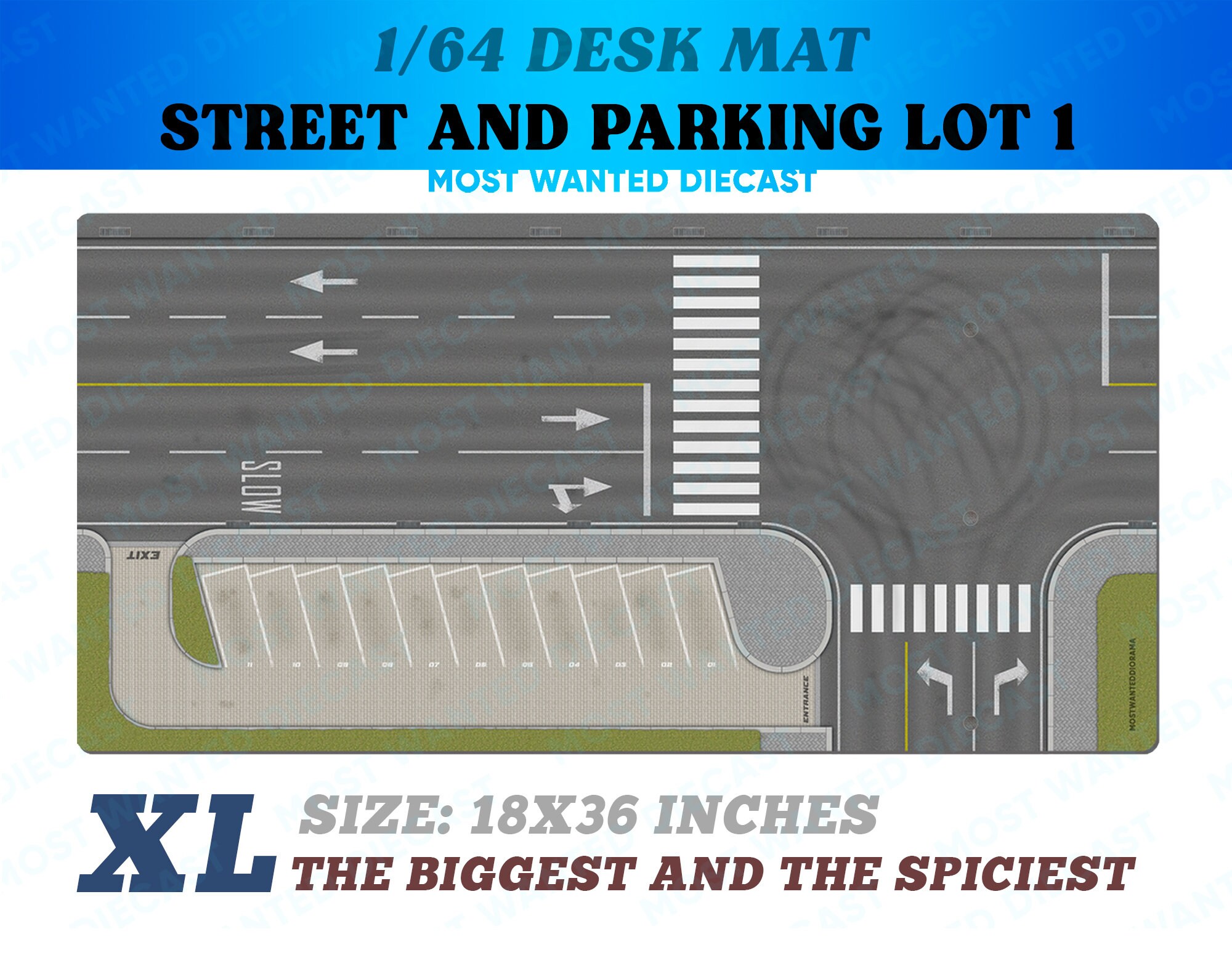 1/64 Street Race and Parking Lot Desk Mat Diorama - Etsy