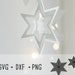 Plotterdatei SVG, DXF, PNG zwei Papiersterne zum selber basteln. Winter ...