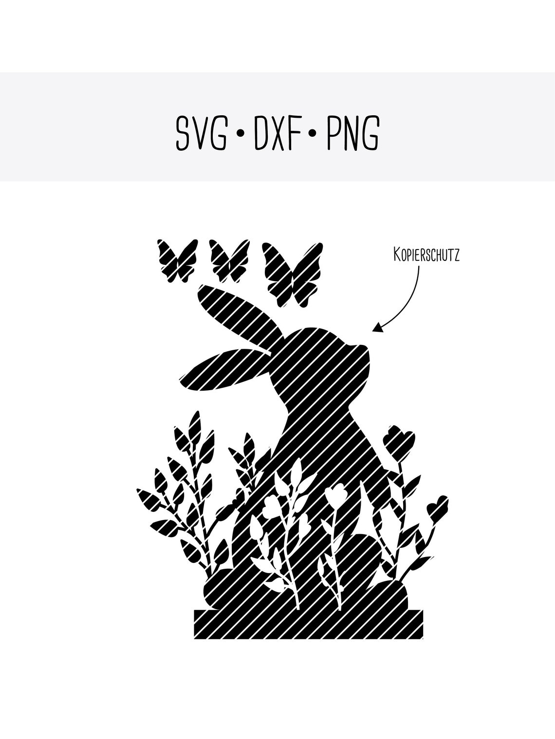 Plotterdatei SVG DXF PNG Hase in Blumen aus Papier zum - Etsy Österreich