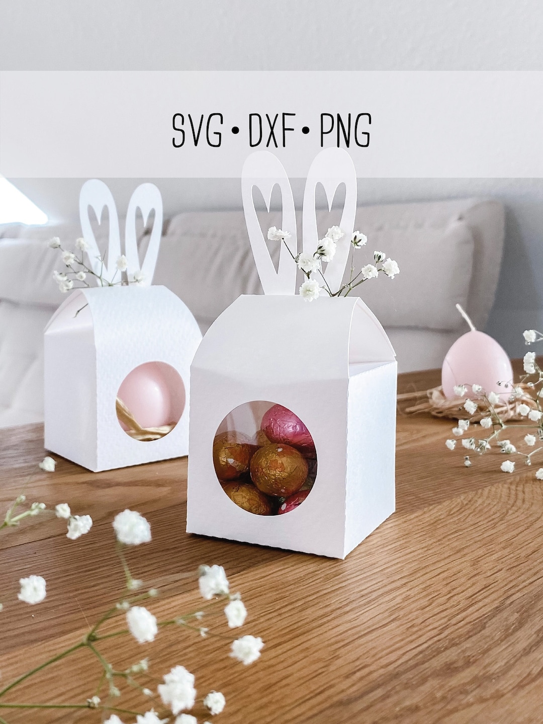 Schachtel mit Hasenohren zum selber bauen Digitale plotterdatei SVG ...