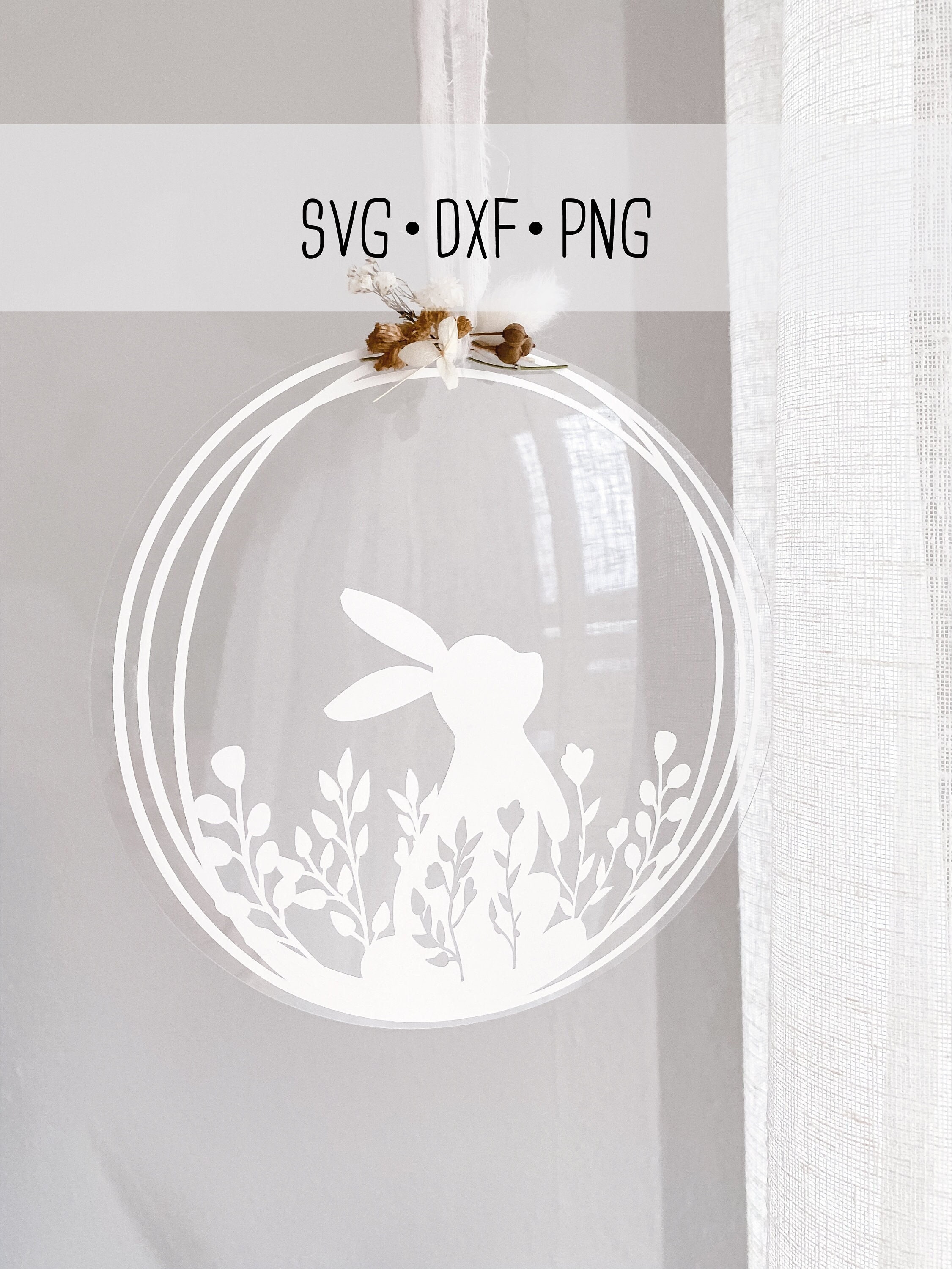 Plotterdatei SVG DXF PNG Hase in Blumenwiese 1-Farbig für - Etsy Schweiz