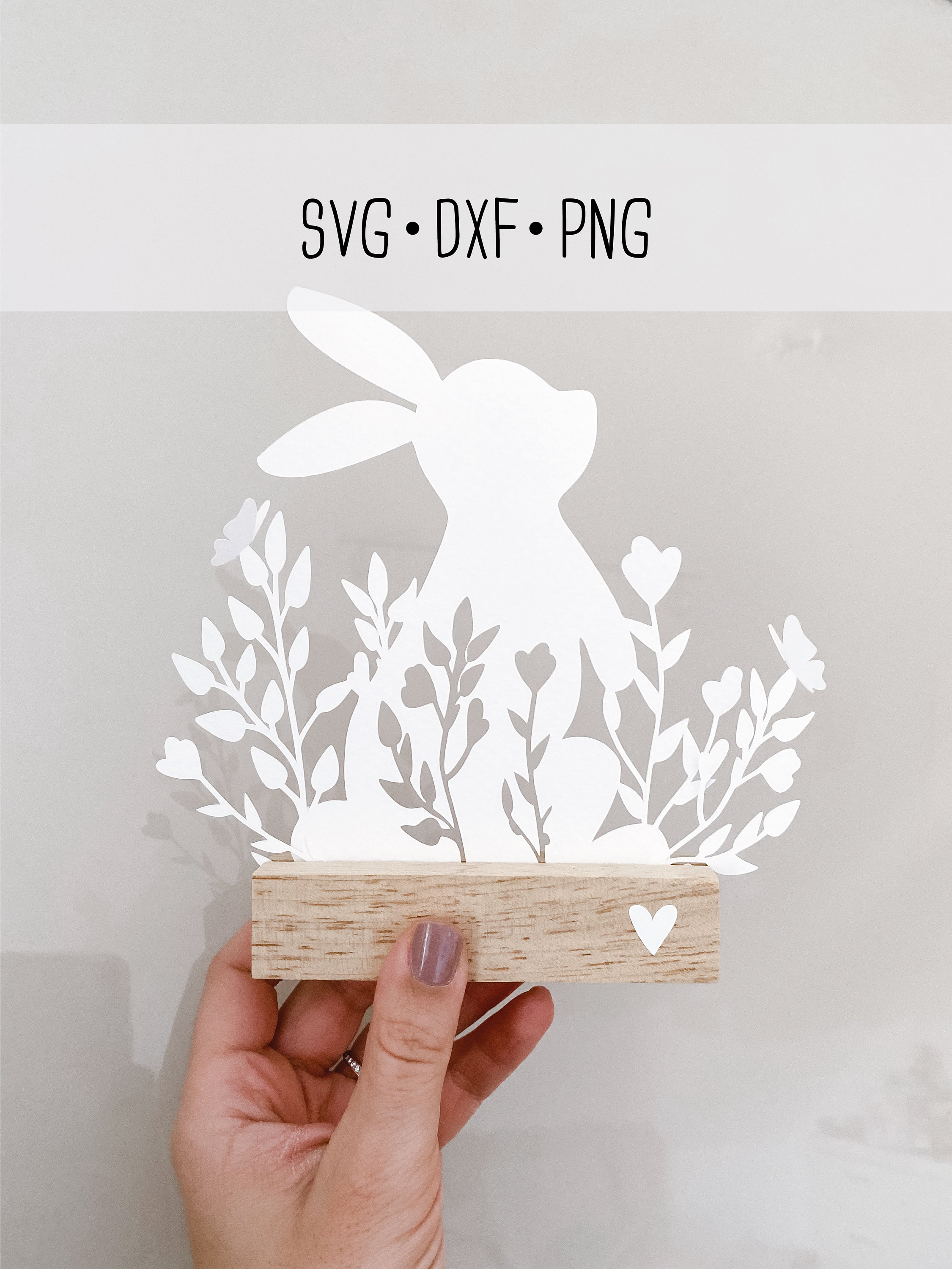 Plotterdatei SVG DXF PNG Hase in Blumen aus Papier zum - Etsy Schweiz