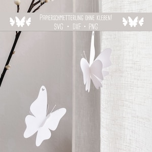 Plotterdatei SVG, DXF, PNG Schmetterling aus Papier zum selber basteln. Frühling Schneideplotter ...