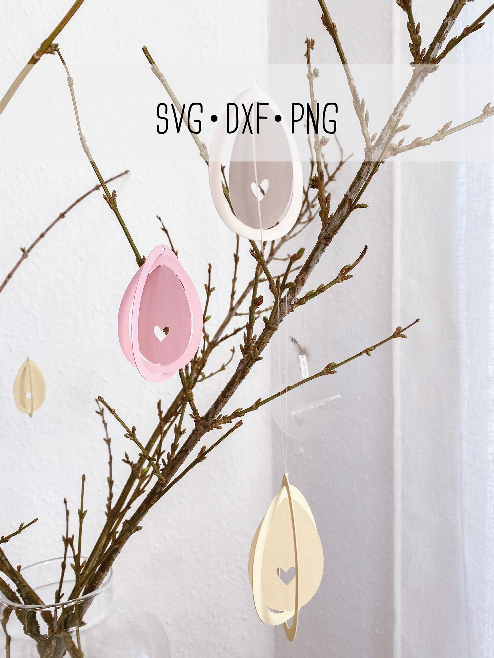 Plotterdatei SVG DXF PNG zwei Papiereier zum selber basteln. - Etsy.de