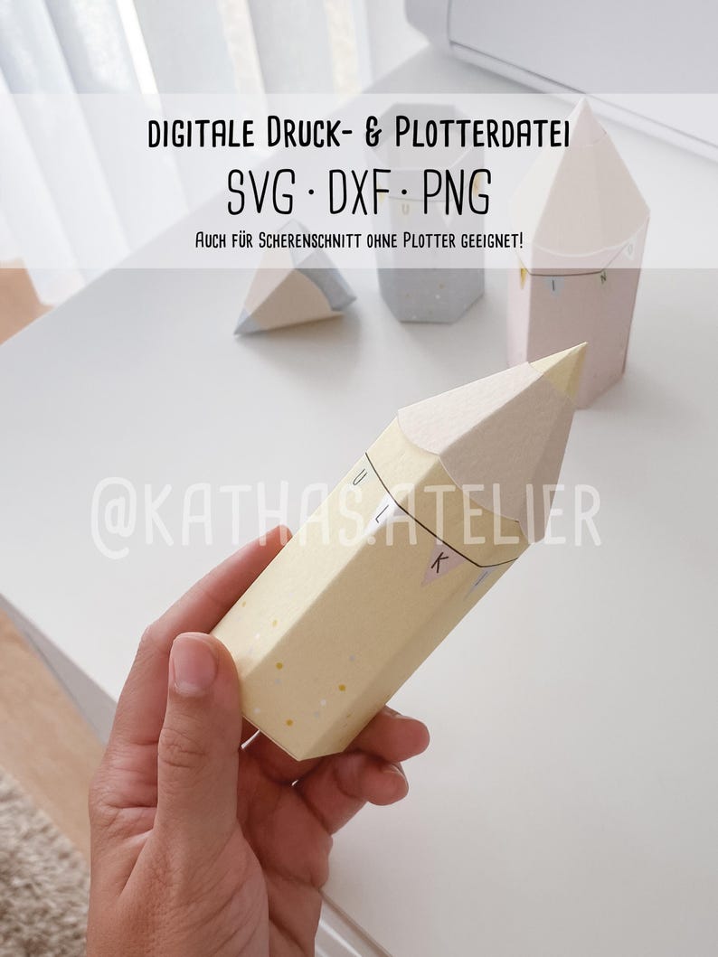 Digital Print and Plotter File SVG, DXF, PNG Paper Pen Packaging for ...