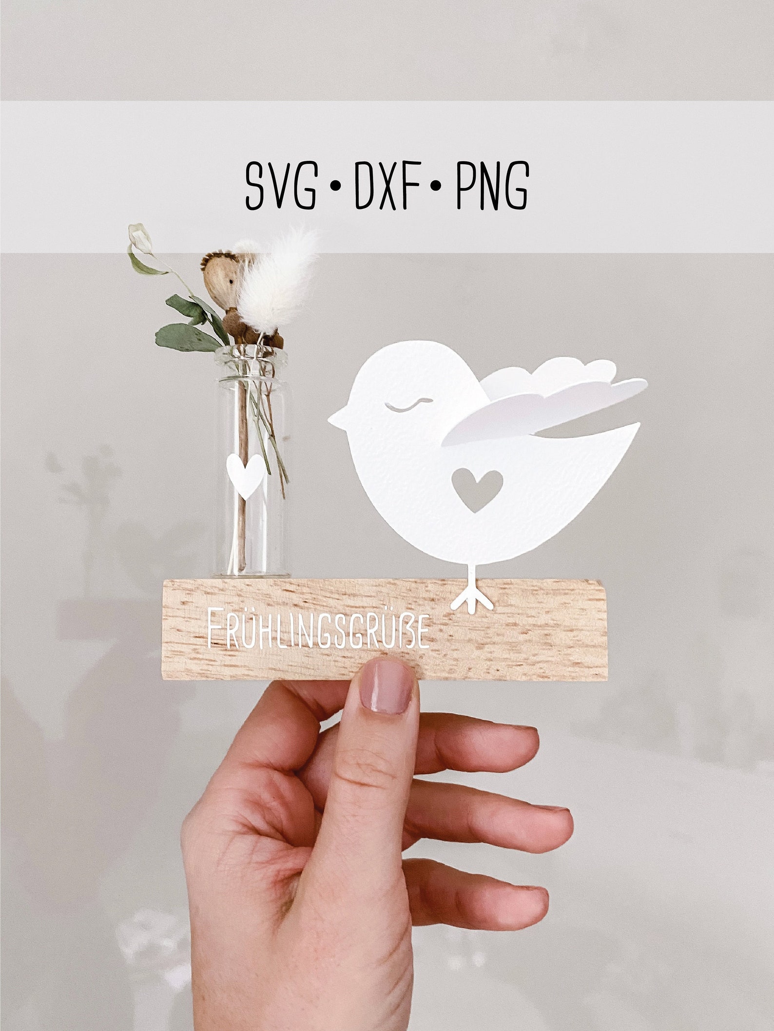 Plotterdatei SVG, DXF, PNG Vogel aus Papier zum selber basteln. Vogel ...