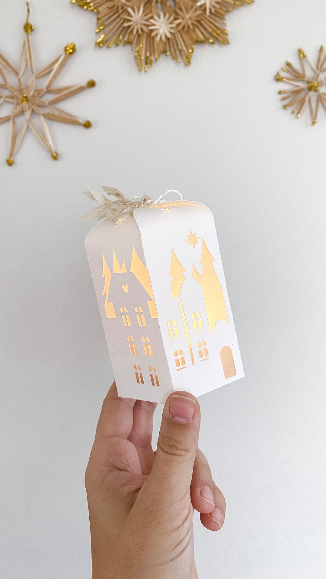 Plotter File SVG, DXF, PNG Lantern Gift Box to Build Yourself. Winter Cottage Cutting Plotter - Etsy