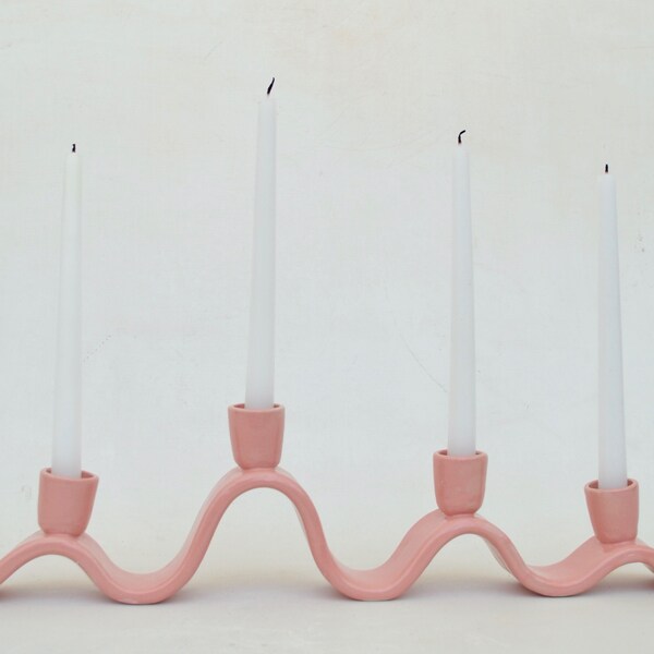 Pink Candle Holders - Etsy
