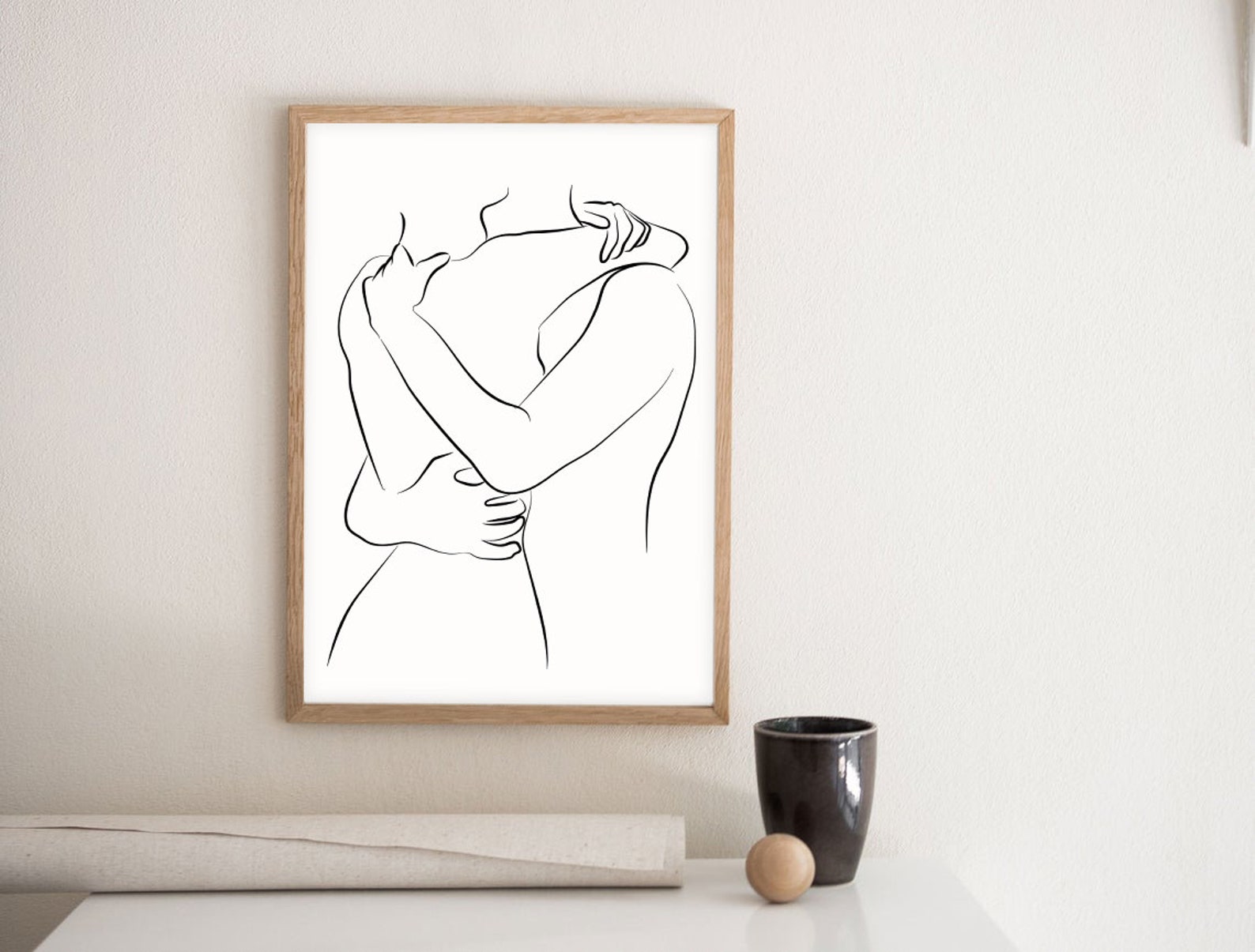 Couple Line Art Set of 3 Prints One Line Art Romantic - Etsy
