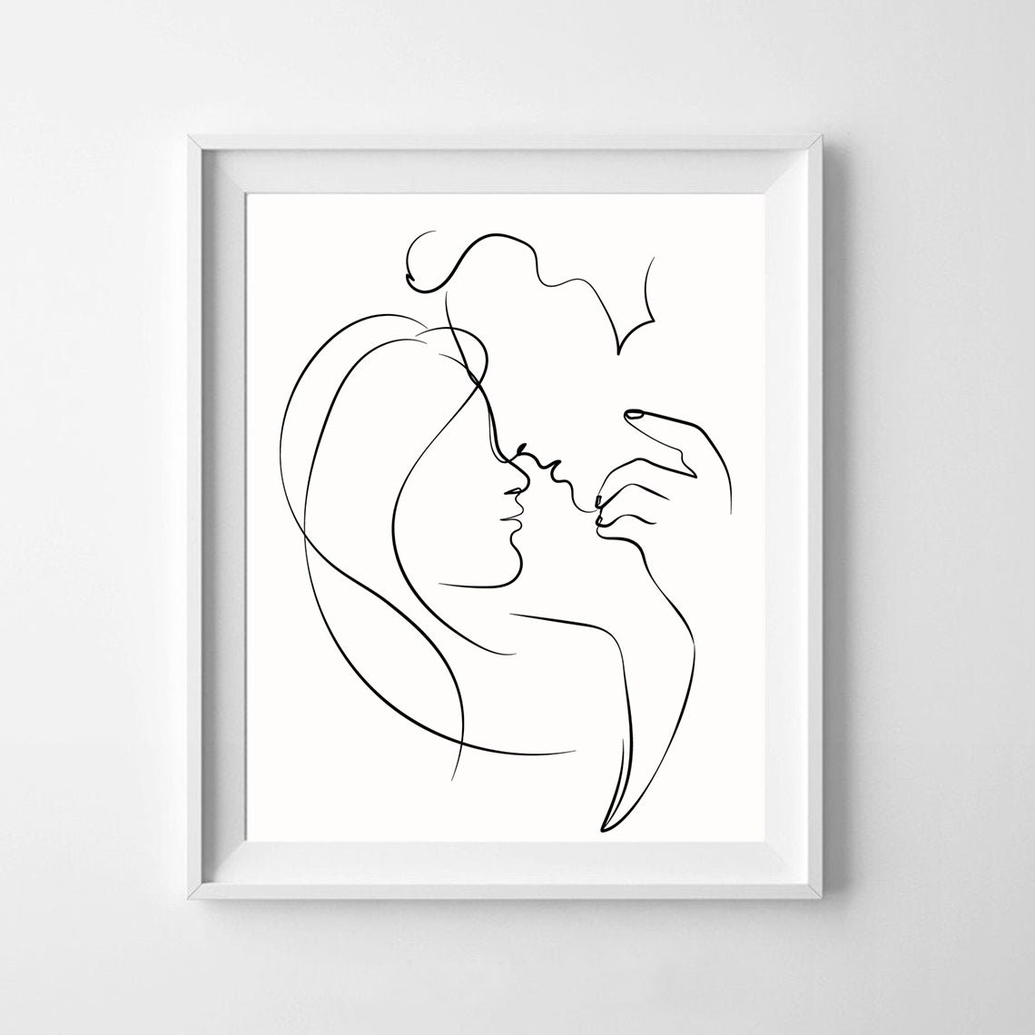 Couple Line Art Set of 3 Prints One Line Art Romantic - Etsy