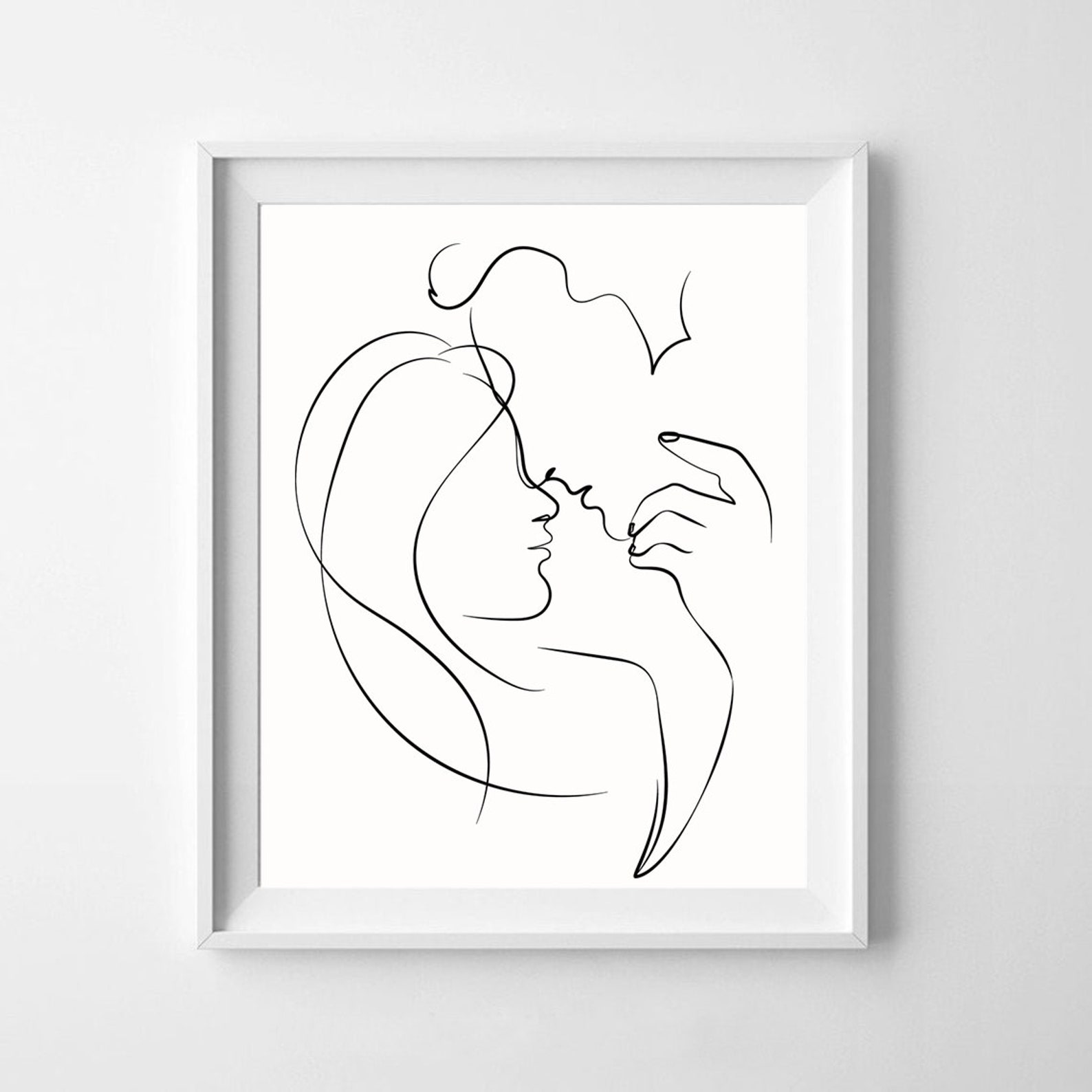 Couple Line Art Set of 3 Prints One Line Art Romantic - Etsy