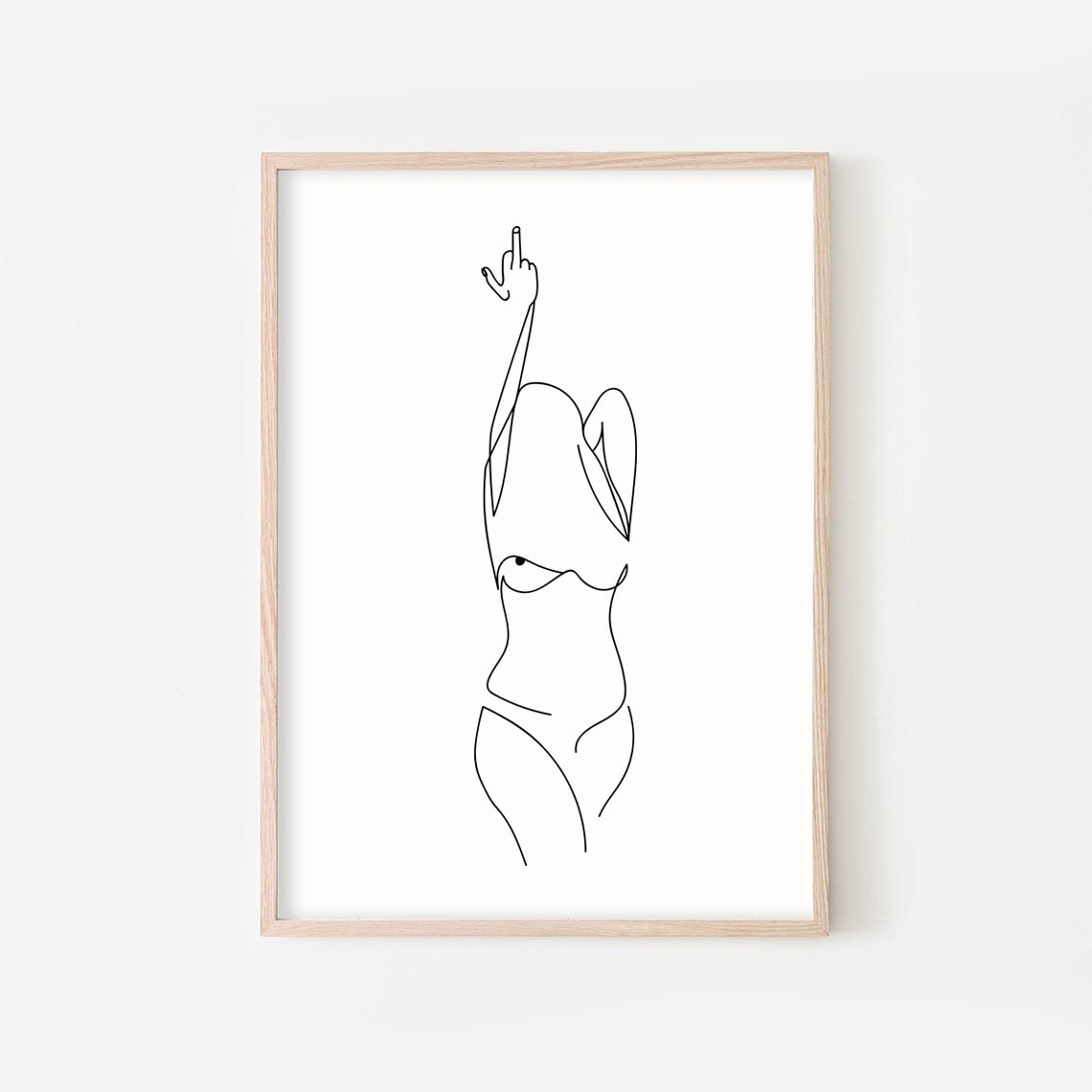 Feminist Art Middle Finger Print Feminist Art Print Swearing | Etsy